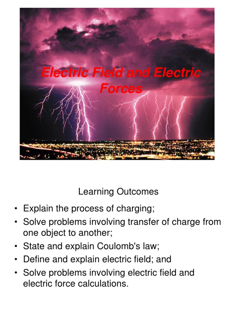 Electric Field and Electric Forces PDF | PDF | Electric Charge ...