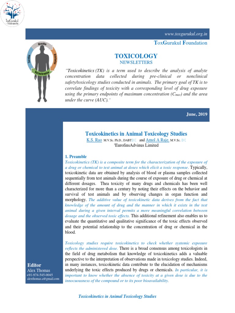 6.toxicokinetics in Animal Toxicology Studies.01 | PDF ...