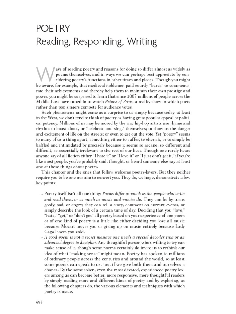 Poetry for the Curious Reader | PDF | Genre | Lyric Poetry