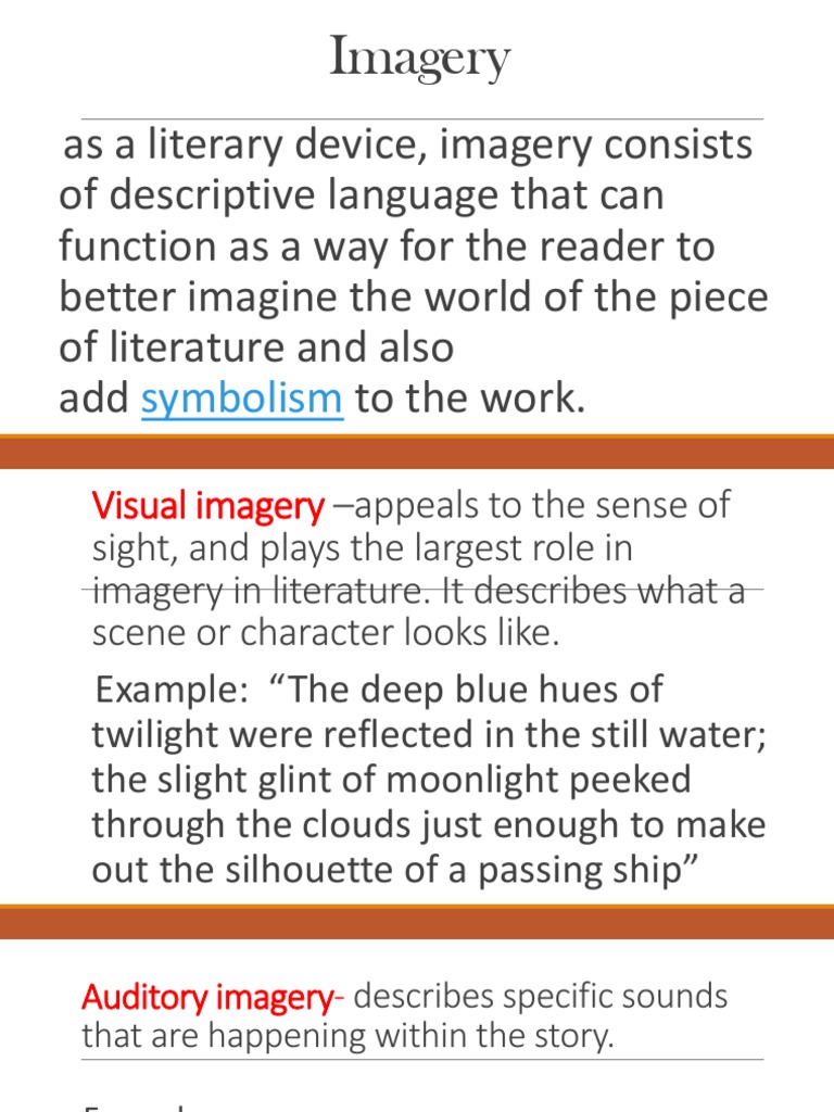 Literary Imagery Examples