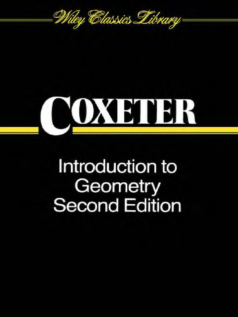 COXETER Introduction To Geometry PDF | PDF