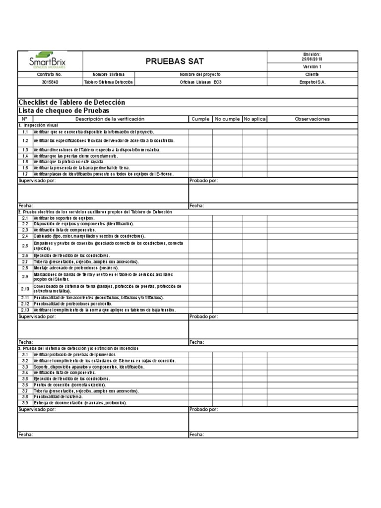 Protocolo Pruebas SAT | PDF | Science | Ciencia y Tecnología