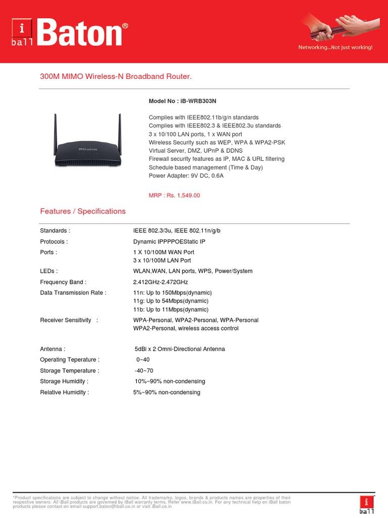 300 MMIMOWireless-NBroadband Router | PDF | Wireless Lan | Ieee 802.11