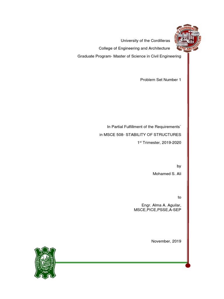 COVER PAGE - MSCE Portfolio | PDF