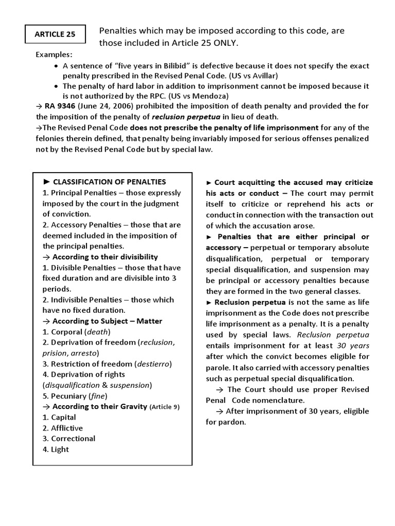 Codal Notes RPC | PDF | Pardon | Fine (Penalty)