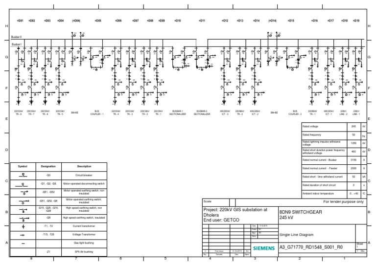 A3 G71770 RD1548 S001 SLD R0 220kV | PDF | Force | Components