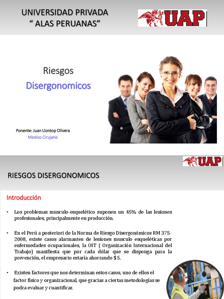 Riesgos Disergonómicos Exposición | PDF | Factores humanos y ergonomía | Medicina