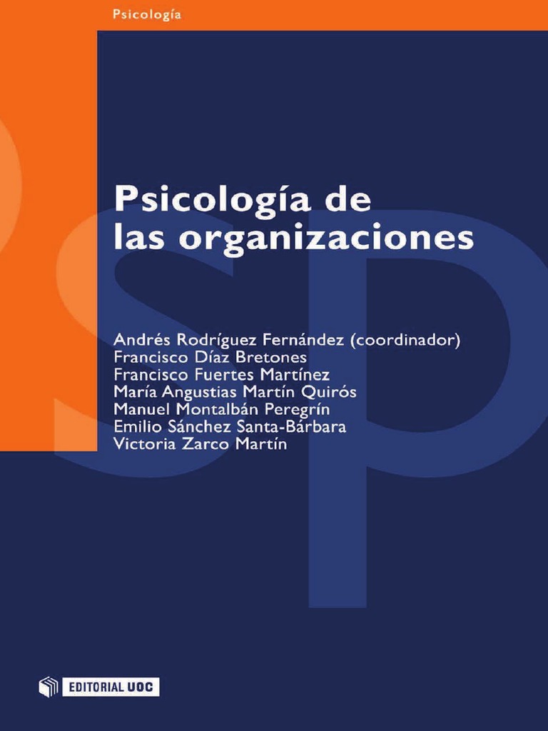 Psicologia de Las Organizaciones | PDF | Sociedad | Sicología