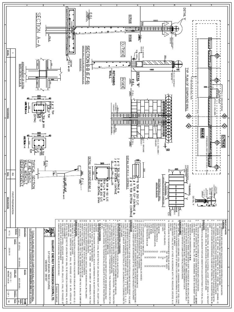 COMP WALL WITH RETAINING WALL Model | PDF | Deep Foundation ...