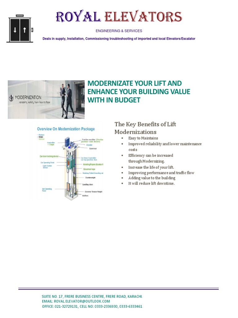 Modernization of Elevator Flyer | PDF