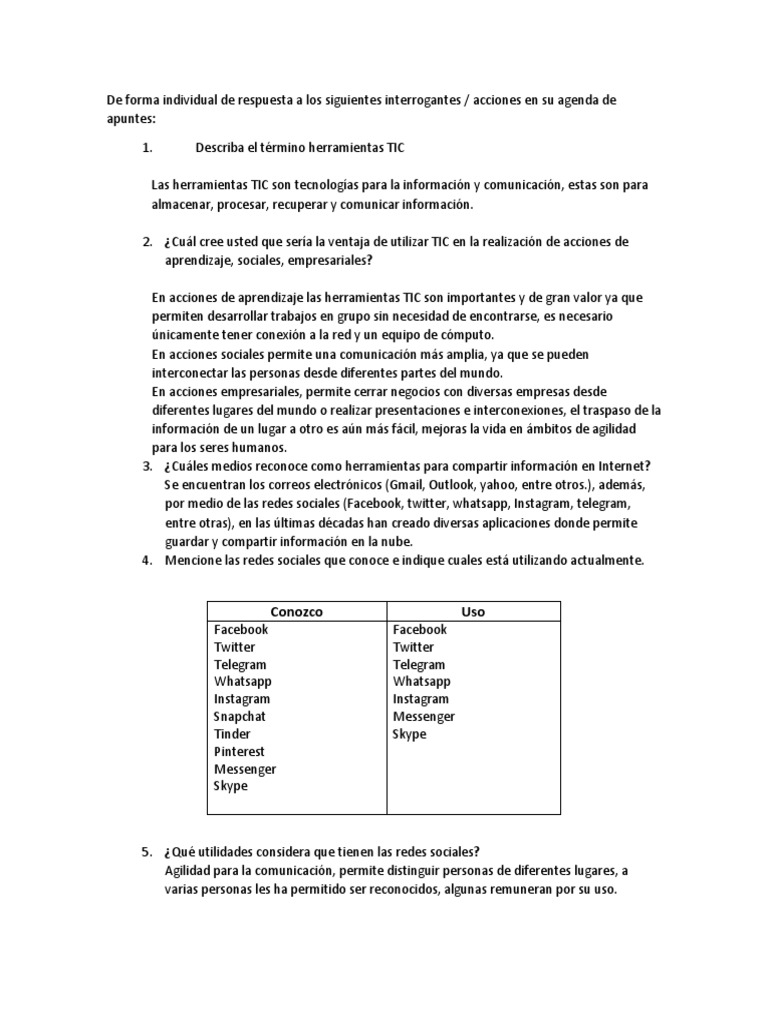 Guia Resuelta - TICS Y REDES SOCIALES | PDF | Internet | Tecnología de ...
