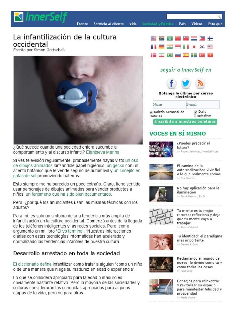La Infantilización de La Cultura Occidental - Simon Gottschalk | PDF ...