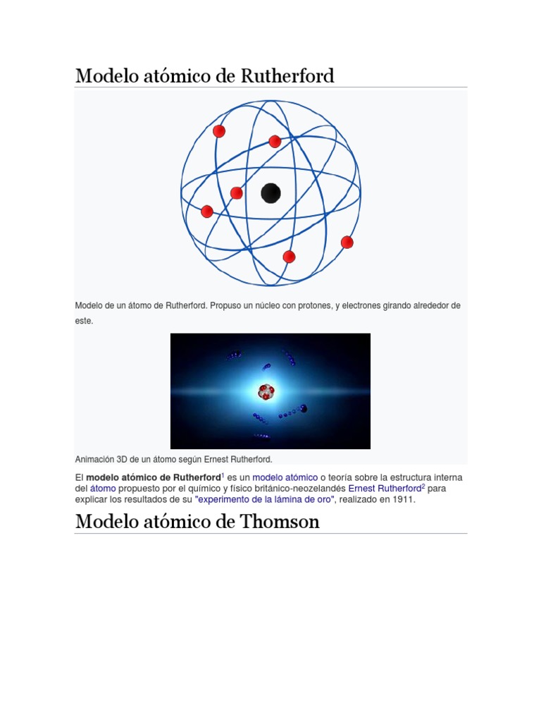 Modelo Atómico de Rutherford | PDF | Richard Feynman | Átomos