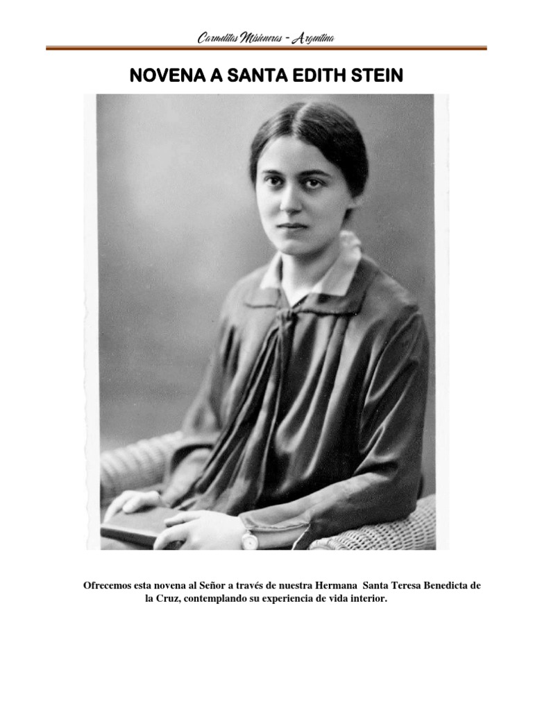 Novena Santa Edith Stein PDF | PDF | eucaristía | María, madre de Jesús