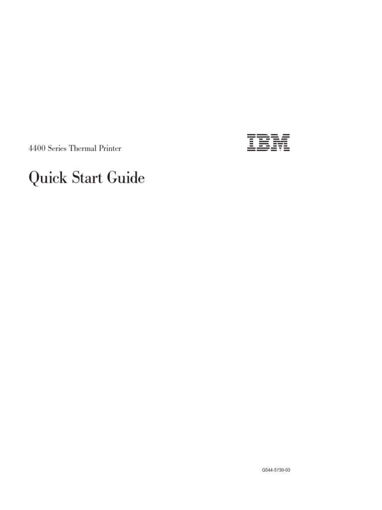 Quick Start Guide: 4400 Series Thermal Printer | PDF | Electromagnetic ...