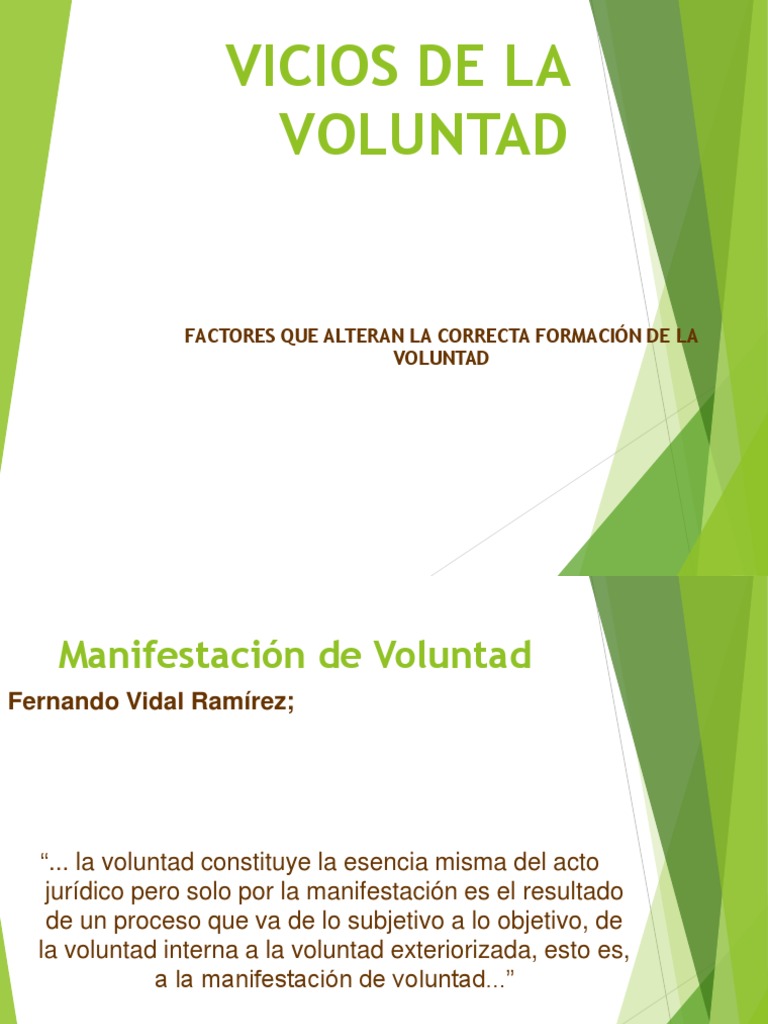 Vicios de La Voluntad | PDF | Intención (Derecho Penal) | Ley común