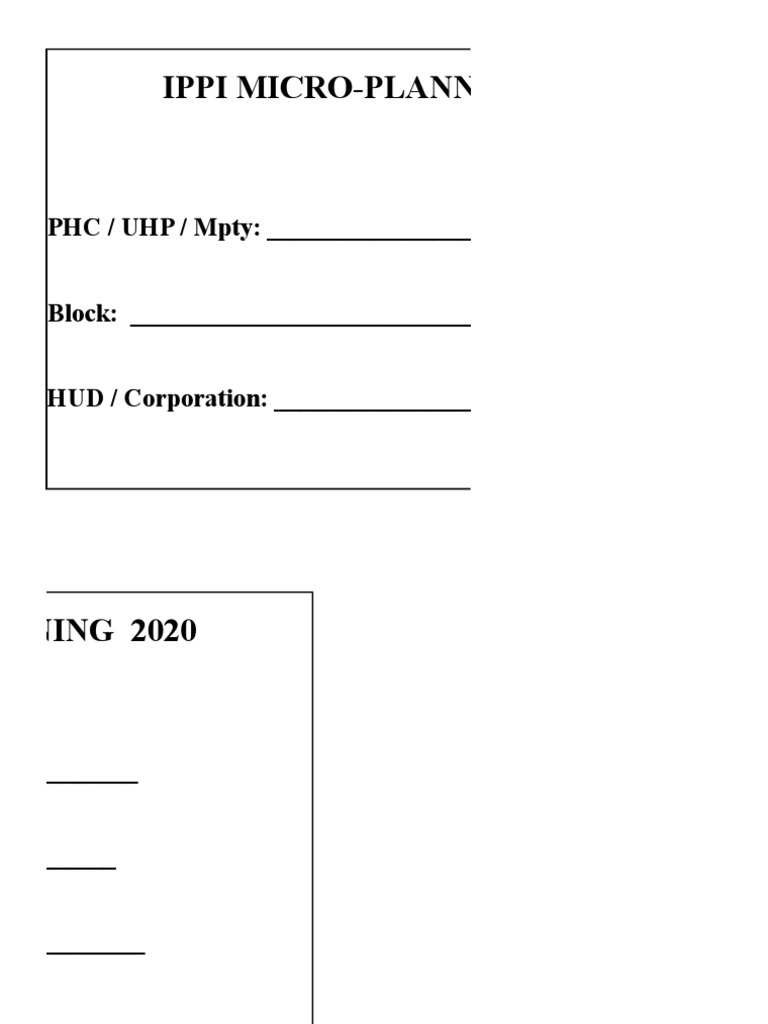 IPPI Planning Form 2020 | PDF | Business | Nature