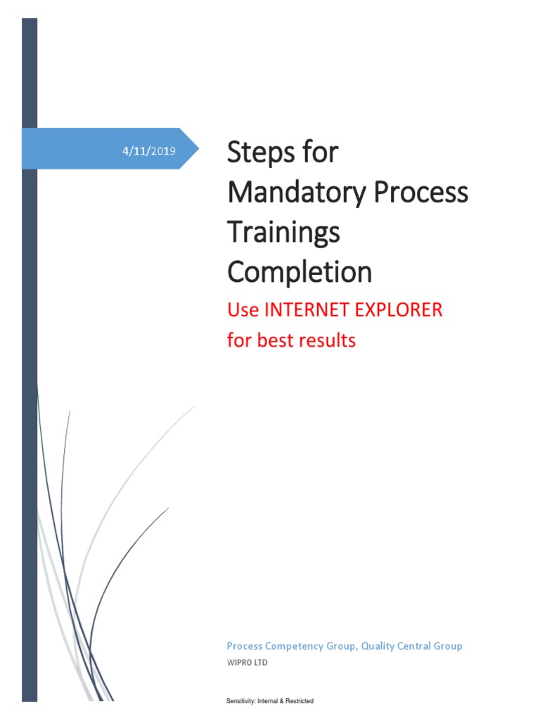 Mandatory Training Completion Steps | PDF | Password | Itil