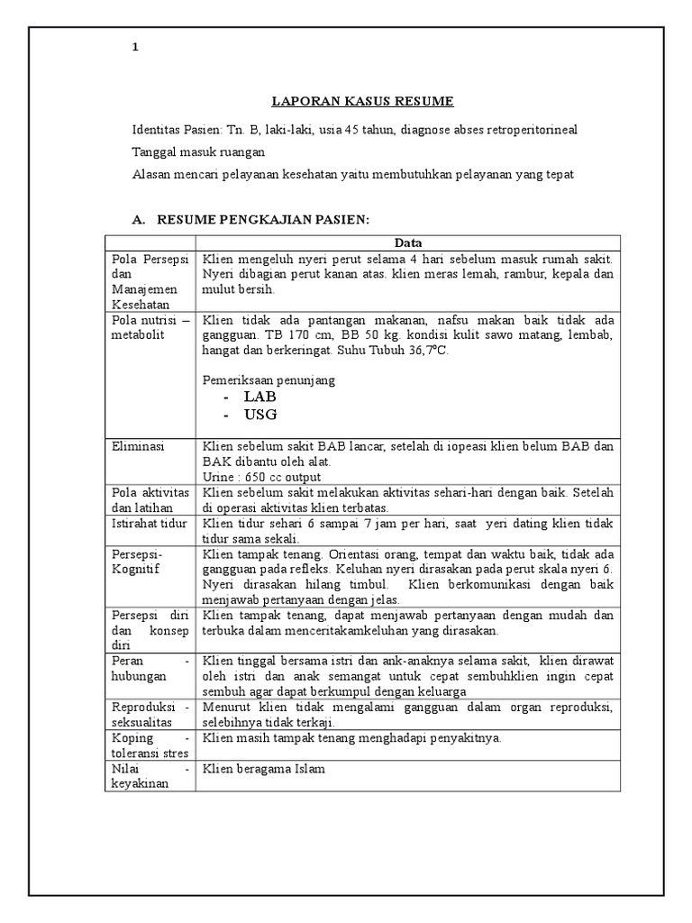Resume Abses Retroperitoneal | PDF