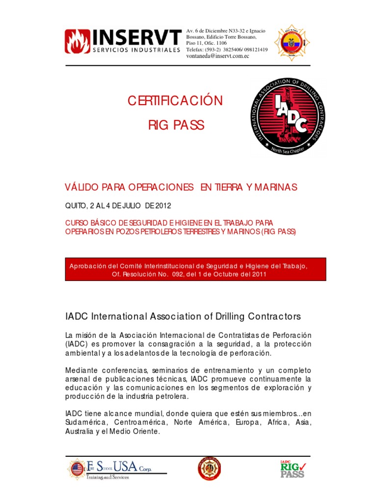 Rig Pass Julio | PDF | Business