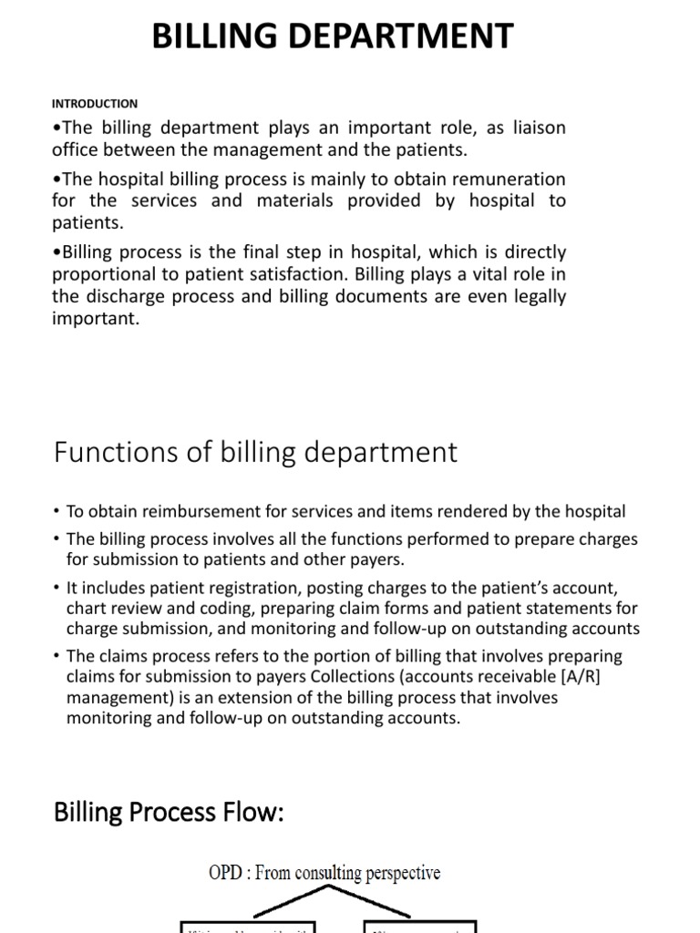 Billing Presentation | PDF | Patient | Health Care