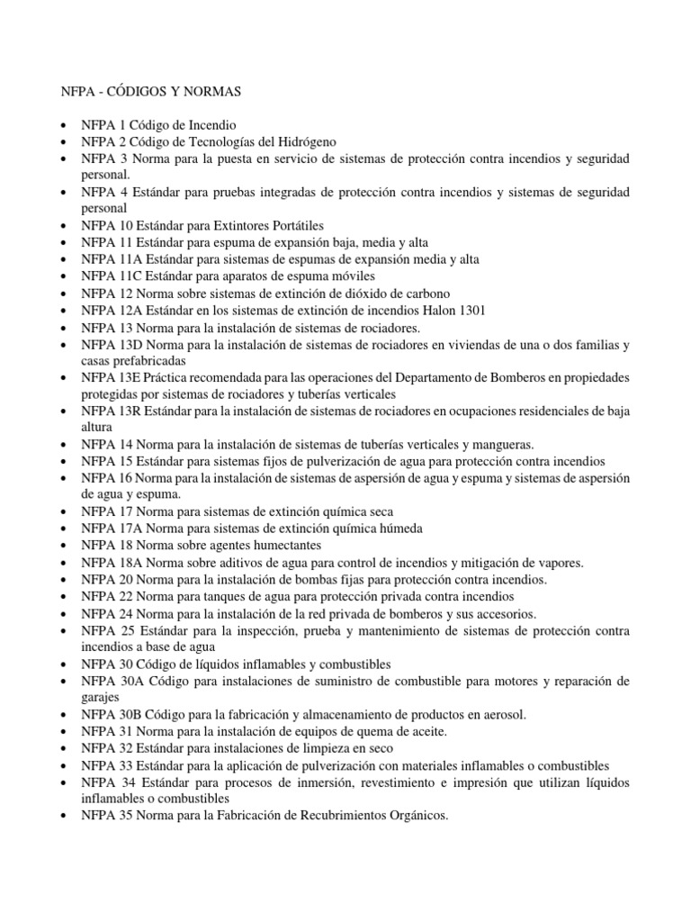 Normas Nfpa | PDF | Gas natural licuado | Oxígeno