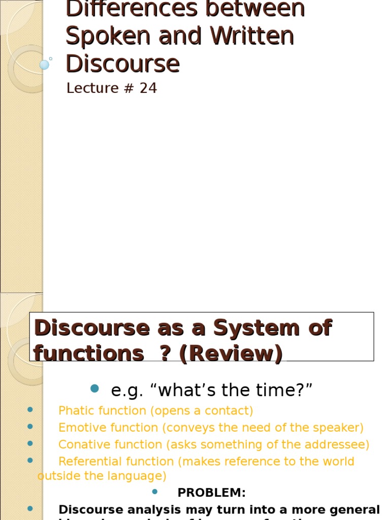 Discourse Analysis-Presentation | PDF | Noun | Clause
