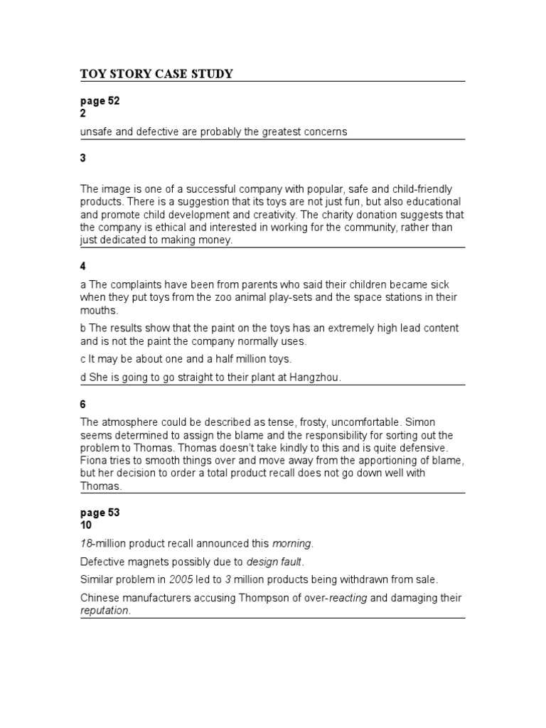 Toy Story Case Study | PDF
