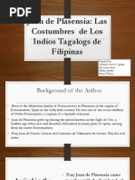 Juan de Plasencia's Customs of The Tagalogs | PDF | Tagalog Language ...