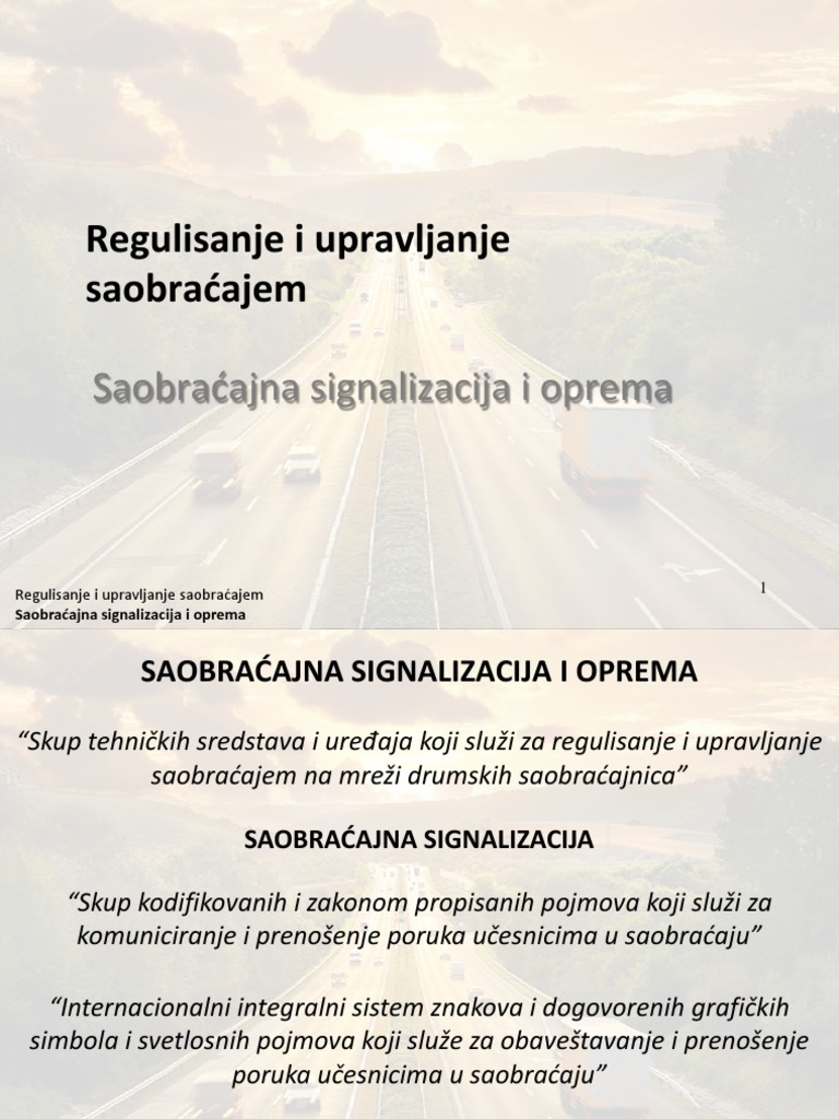 Saobracajna Signalizacija I Oprema | PDF
