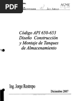 La Norma API 650 | PDF | Tanques | Acero