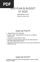 Sample GAD PLAN AND BUDGET | PDF