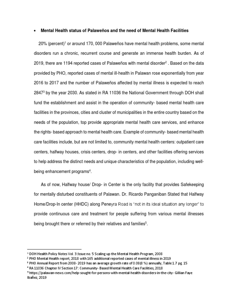 Statement of The Problem | PDF | Mental Health | Psychiatric Rehabilitation