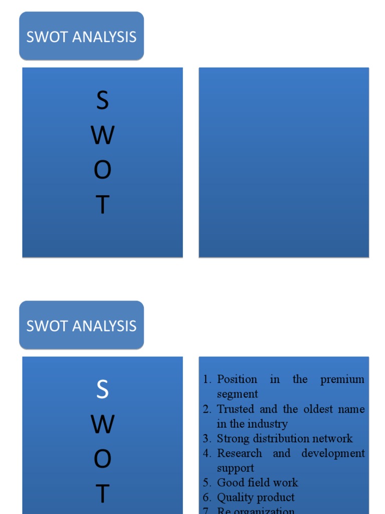 S W O T S W O T: Swot Analysis | PDF