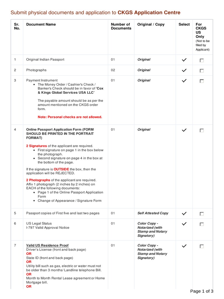 Indian Passport Renewal Checklist | Download Free PDF | Notary Public ...