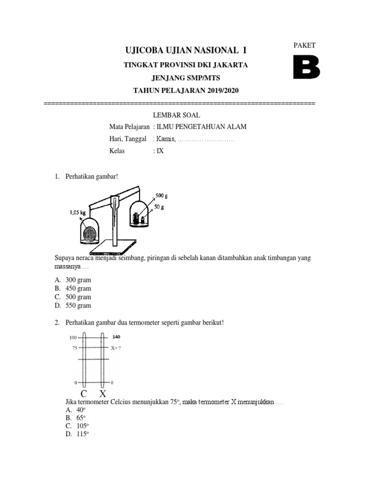 SOAL UCUN PAKET 2 IPA Final | PDF