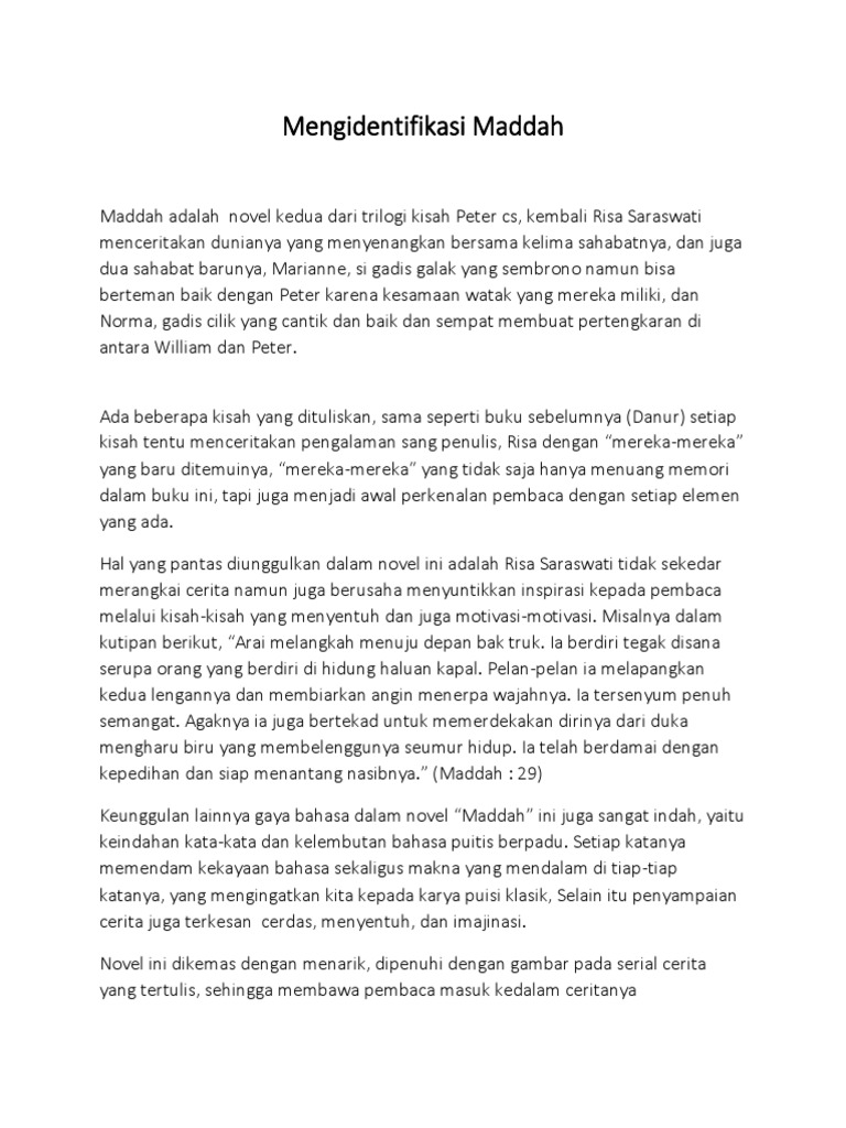 Resensi Buku Maddah | PDF