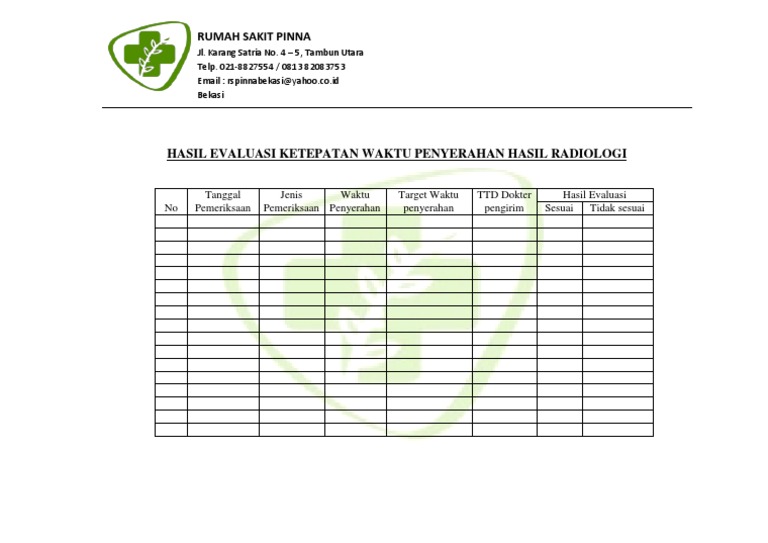 Bukti Pencatatan Dan Evaluasi Waktu Penyelesaian Pemeriksaan Lab | PDF