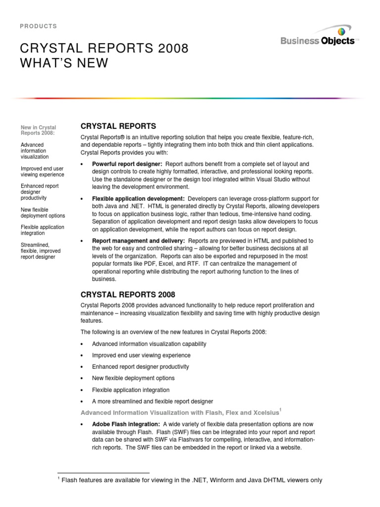 Crystal Report Integration | PDF | Apache Flex | Adobe Flash