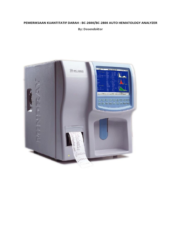 Pemeriksaan Hematologi Secara Otomatis dan Akurat menggunakan Auto ...