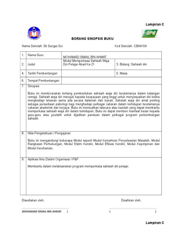 Contoh Sinopsis Buku | PDF