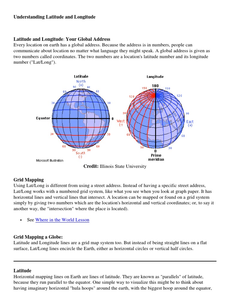 Understanding Latitude and Longitude | PDF | Longitude | Latitude