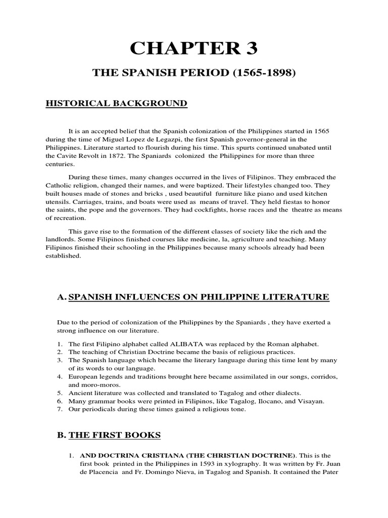 Spanish Chapter 3 | PDF | Tagalog Language | Philippines