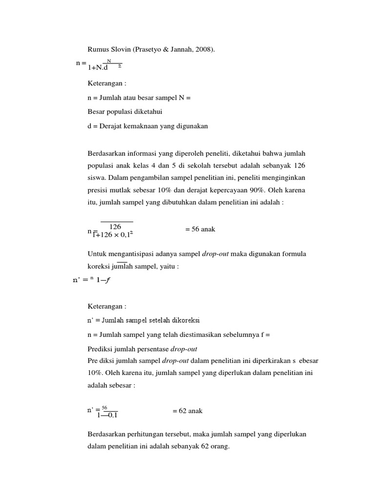 Rumus Slovin | PDF