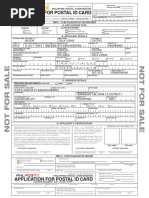 Postal Id Application Form | PDF | Travel Visa | Identity Document