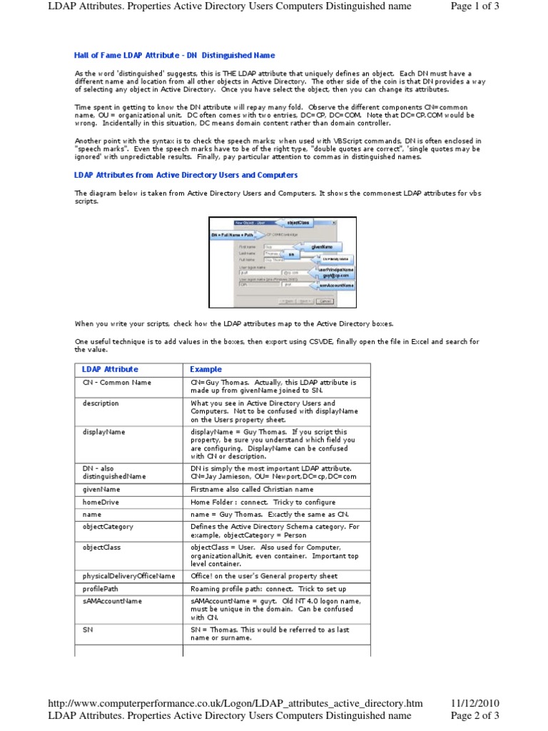 VbScript User Object Reference | PDF | Active Directory | Computer Networking