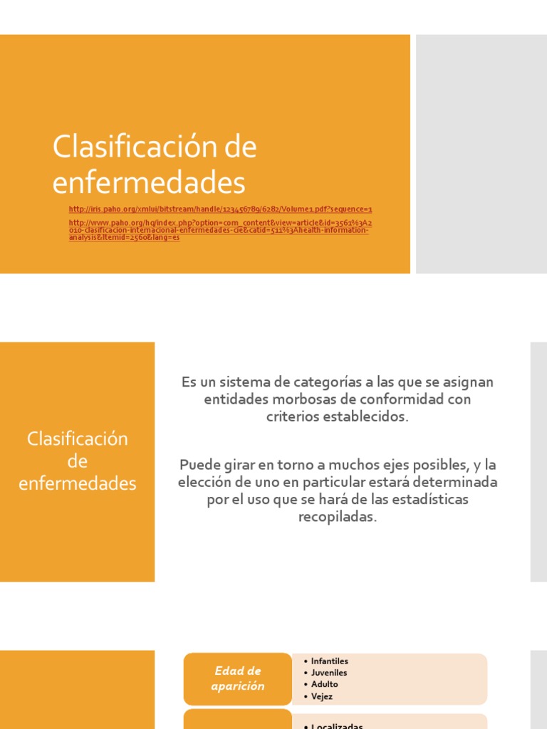 Clasificación de Enfermedades CIE 10 | PDF | Clasificación estadística internacional de ...