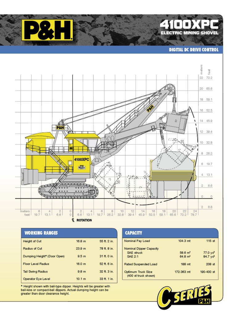 P&H 4100XPC Shovel Specifications | PDF | Electric Motor | Transformer