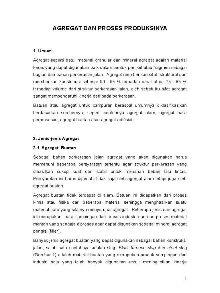 3-Agregat Dan Proses Produksinya | PDF
