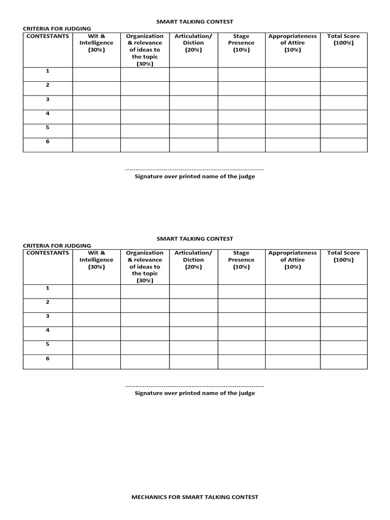 Smart Talking Contest | PDF | Cognition | Learning
